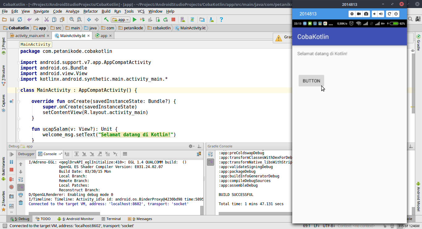 Pemrograman Android Dengan Kotlin Extensions Lebih Gampang