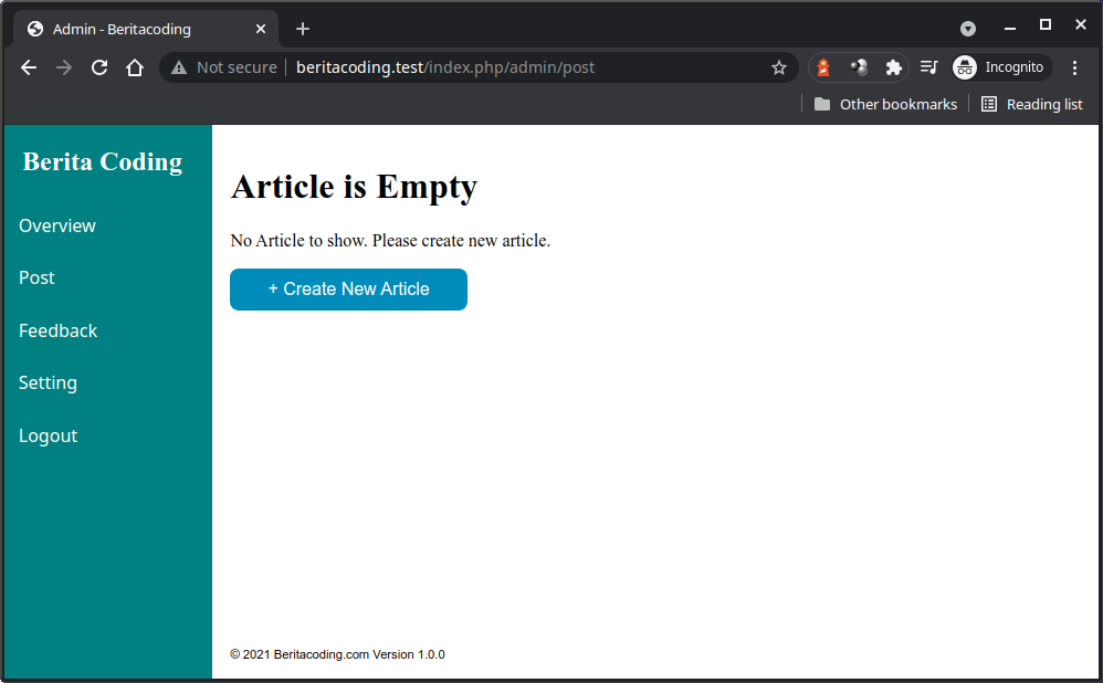 Tutorial Codeigniter #07: Membuat Halaman Admin (CRUD)