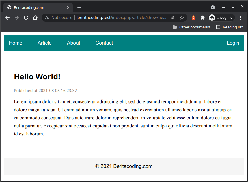 Tutorial Codeigniter #06: Menggunakan Model dan Database