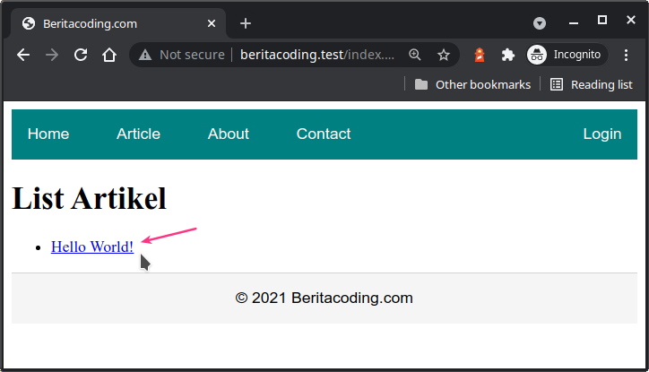 Tutorial Codeigniter #06: Menggunakan Model dan Database
