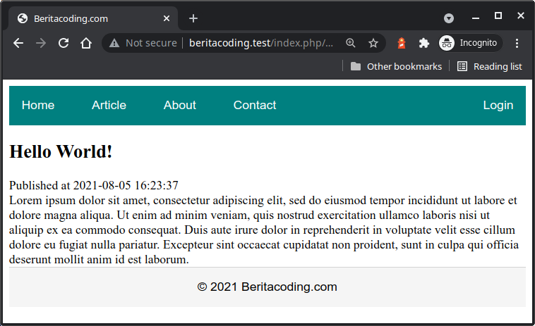 Tutorial Codeigniter #06: Menggunakan Model dan Database