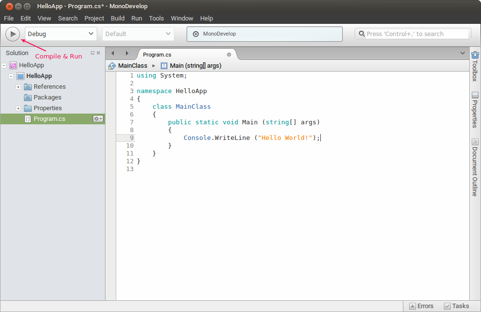 Belajar Pemrograman C# di Linux