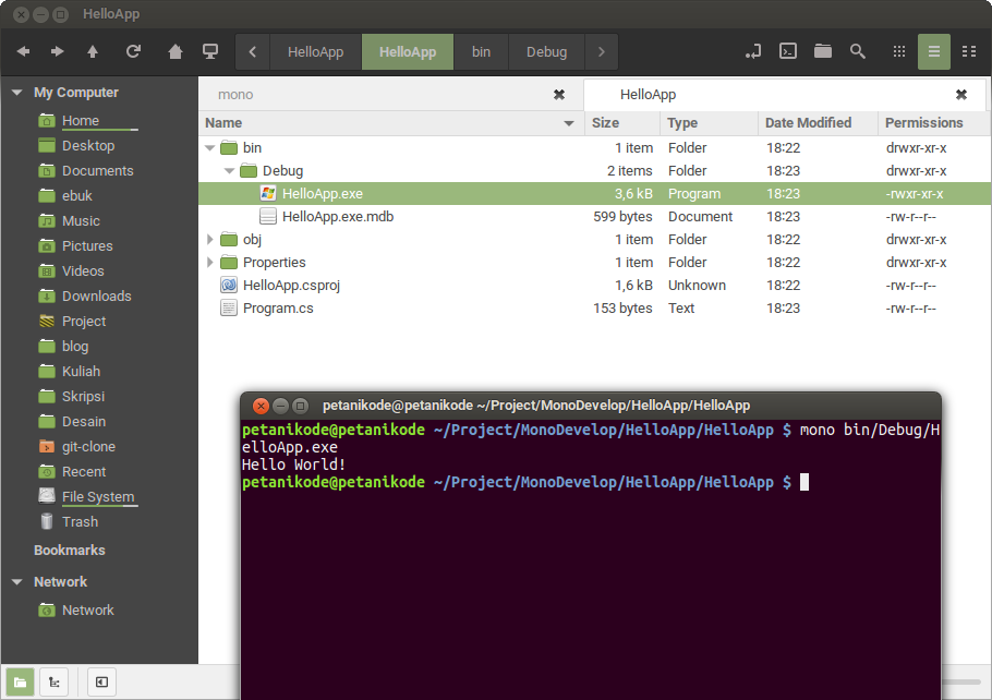 Belajar Pemrograman C# di Linux