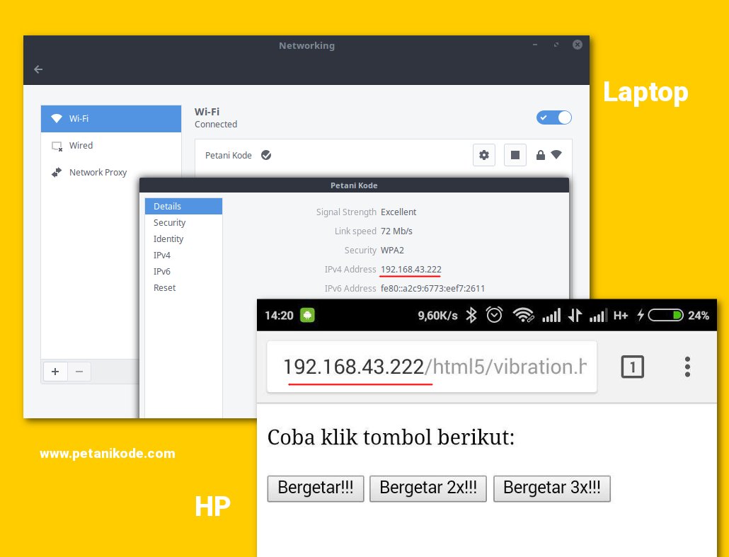 Mengenal HTML5 Vibration API untuk Membuat Getaran di HP – Web Tutor Diklat HMIF