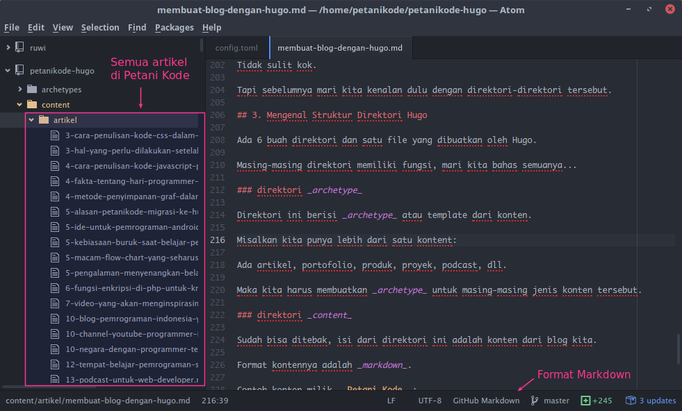 Cara Membuat Blog dengan Hugo (Ngeblog dari Teks Editor dan Terminal ... Cara Membuat Blog dengan Hugo (Ngeblog dari Teks Editor dan Terminal ...