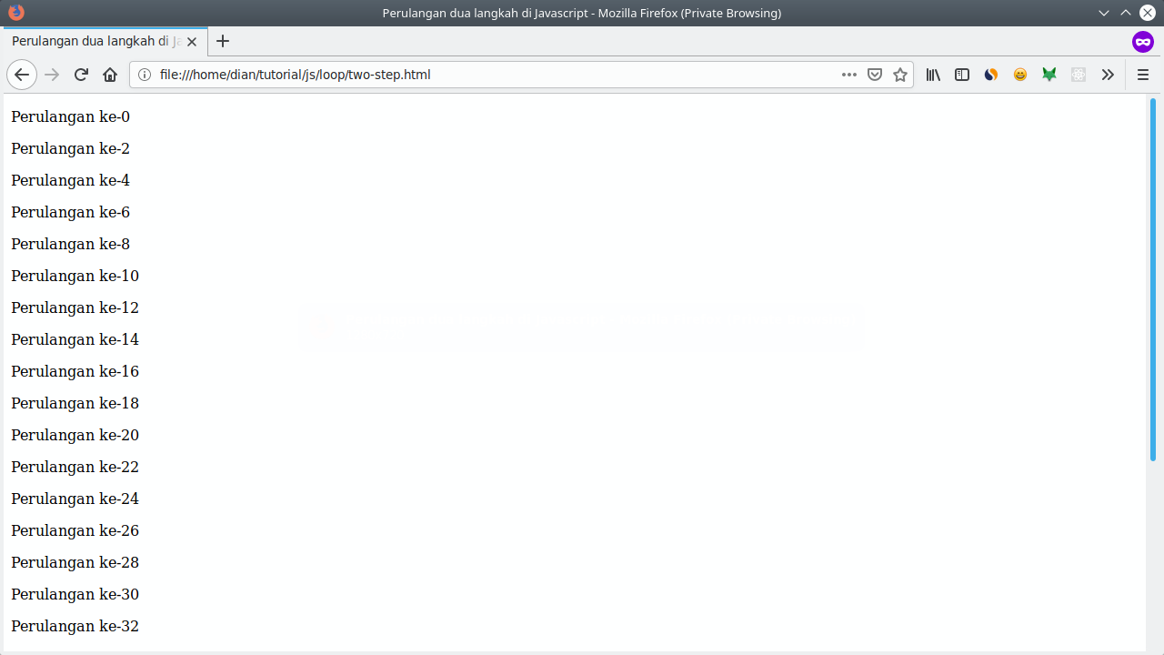 Belajar Javascript Mengenal 5 Macam Bentuk Perulangan Pada Javascript