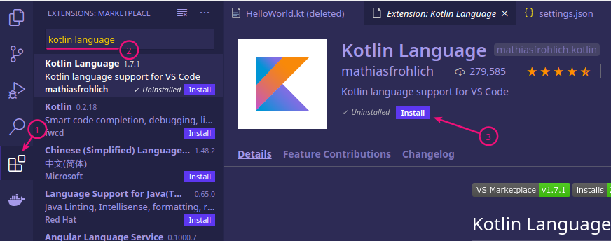 Pemrograman Kotlin dengan Visual Studio Code Pemrograman Kotlin dengan Visual Studio Code
