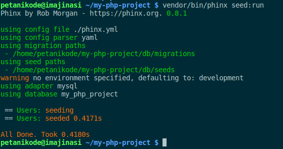Panduan Migrasi Database Menggunakan Php Phinx