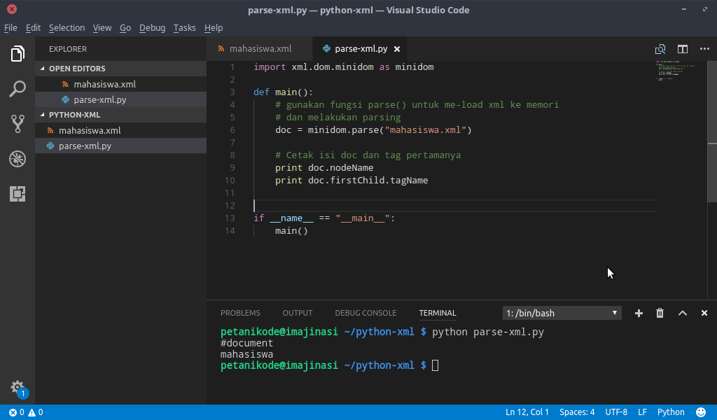 Cara Parsing Xml Di Python Dengan Dom Api